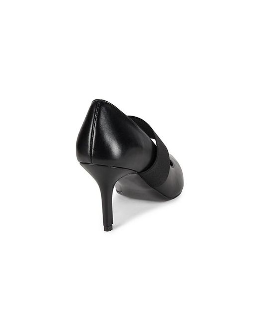 Cavalli Class by Roberto Cavalli 76Mm Leather Logo Pumps in Black | Lyst