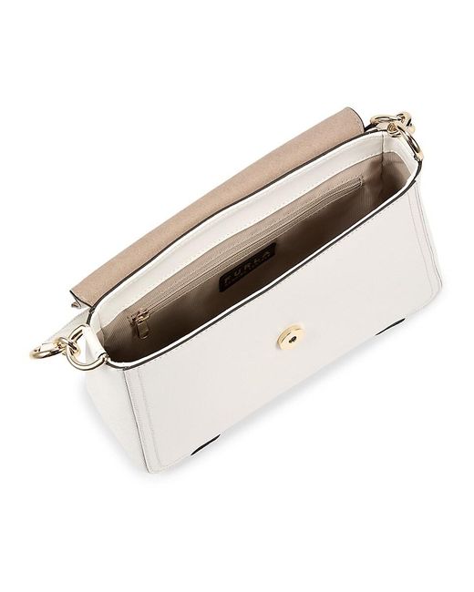 Furla Logo Leather Top Handle Bag in Black | Lyst