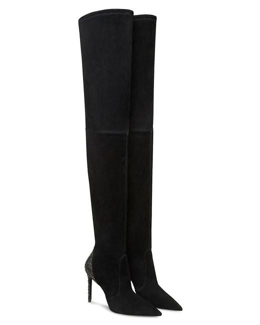 Stuart Weitzman 100Mm Embellished Ultrastuart Royle Over The Knee Boots ...