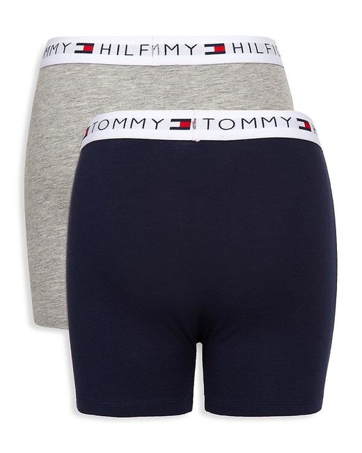 Tommy Hilfiger Boy's 2-pack Logo Boxer Briefs in Blue for Men | Lyst