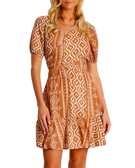 La Moda Clothing Ruffle Cover-Up Minidress in Orange | Lyst