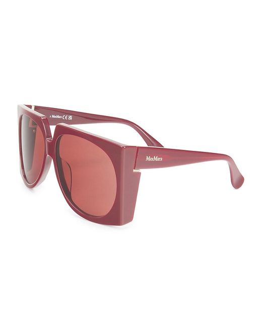 Max Mara 61mm Oversized Square Sunglasses In Pink Lyst