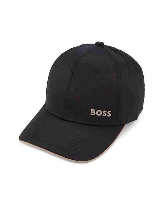 BOSS Logo Twill Baseball Cap in Black for Men | Lyst