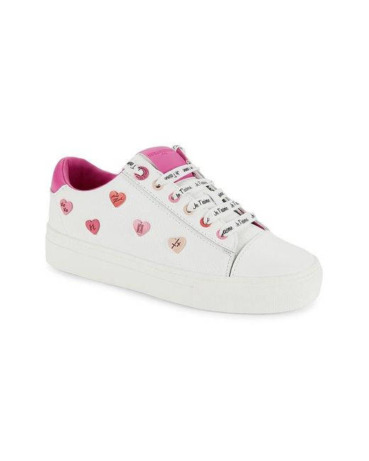 Karl Lagerfeld Cate Heart Low Top Sneakers in Pink | Lyst