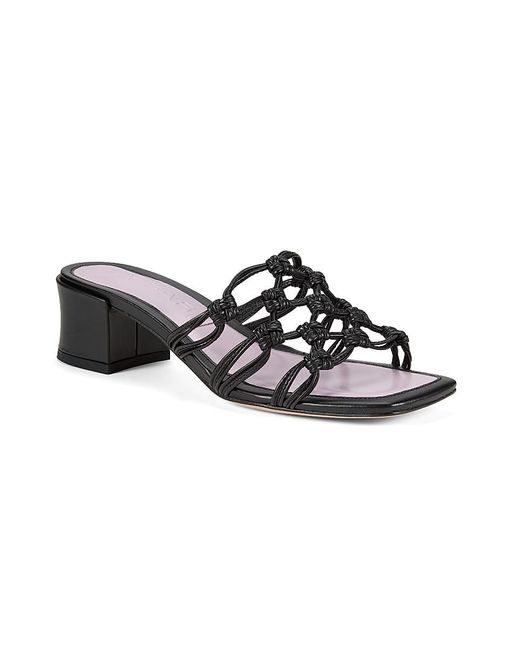 BY FAR Marsha 40Mm Leather Sandals in Black | Lyst