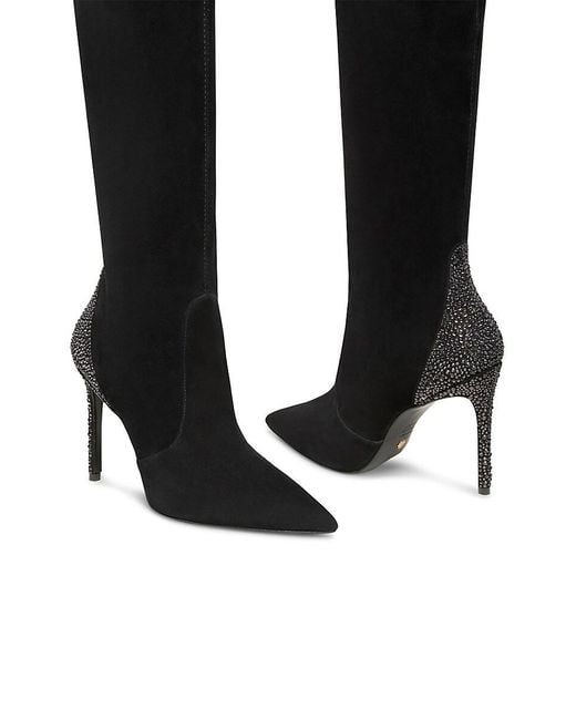 Stuart Weitzman 100Mm Embellished Ultrastuart Royle Over The Knee Boots ...