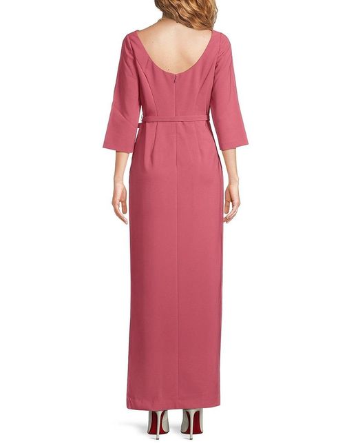 Kay Unger Julia Asymmetric Column Gowm in Pink | Lyst