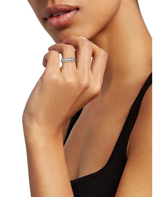 Saks Fifth Avenue Build Your Own Collection Platinum & Natural Oval ...