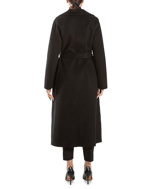 Belle Fare Double-Faced 100% Cashmere Long Coat in Natural | Lyst UK