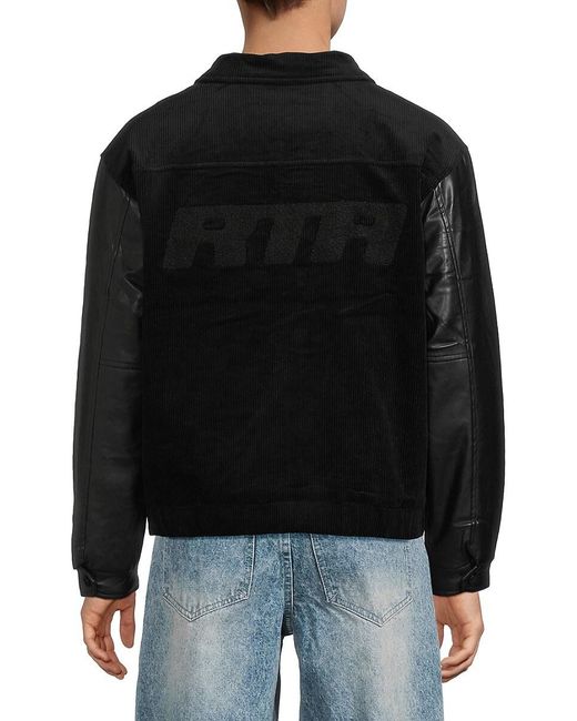 RTA Logo Corduroy Jacket in Black for Men | Lyst