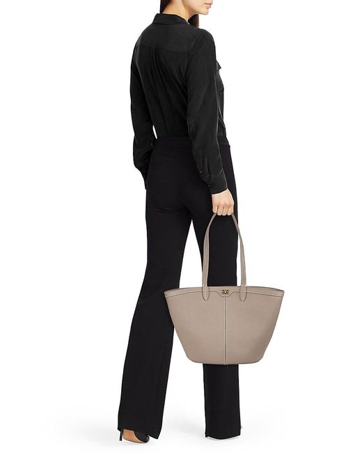Sam Edelman Saige Leather Tote in Natural | Lyst