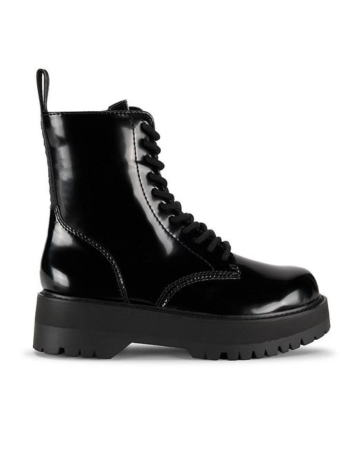 DKNY Batu Logo Platform Boots in Black | Lyst UK