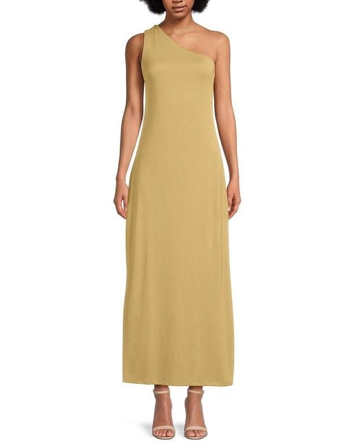 Third Form One Shoulder Maxi Dress in Yellow | Lyst