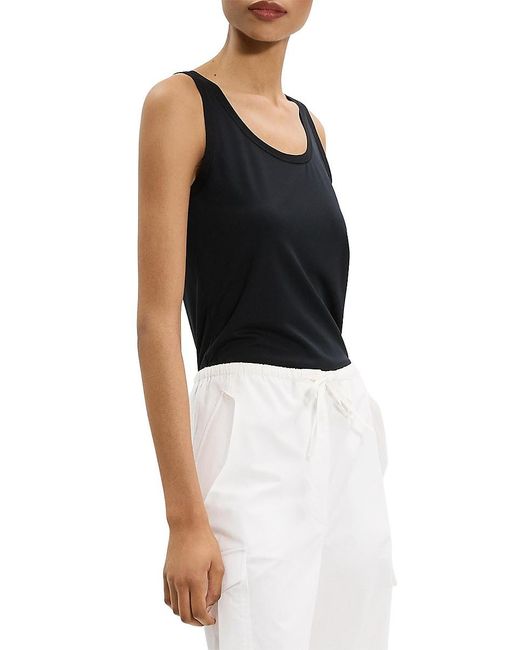 Theory Scoopneck Slim Tank in Black | Lyst UK