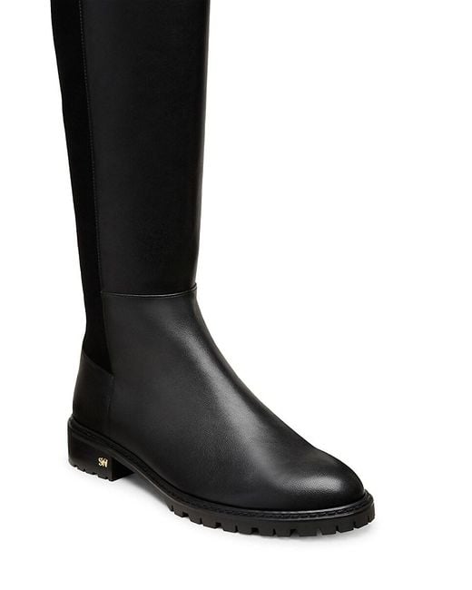 Stuart Weitzman City Leather Knee-High Boots in Black | Lyst