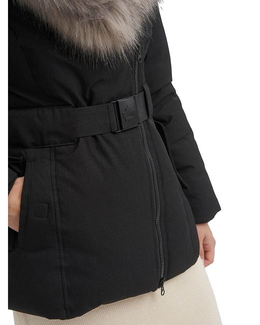 Toboggan Canada Eva B Iii Faux Fur Trim Puffer Jacket in Black | Lyst