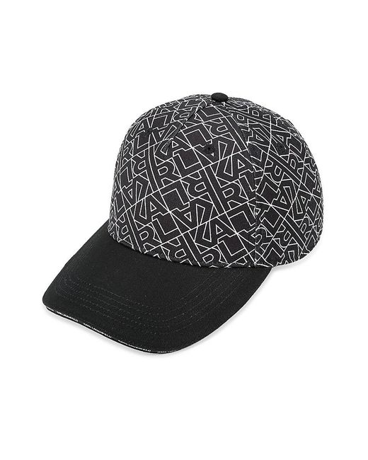 Karl Lagerfeld Logo Baseball Cap in Grey for Men | Lyst UK
