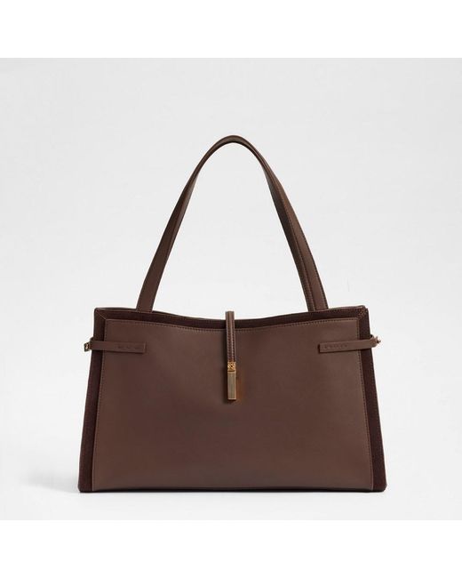 Sam Edelman Taylin Box Tote Spiced Pecan in Brown | Lyst