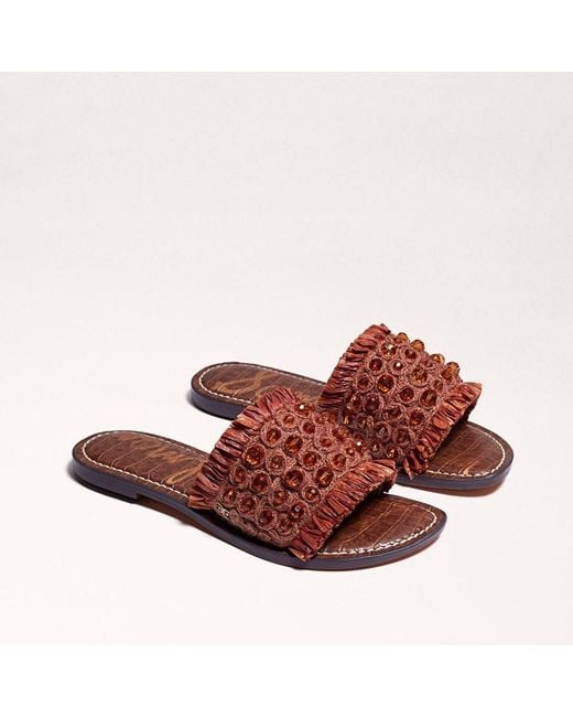Sam Edelman Gladys Slide Sandal Cuoio in Brown | Lyst