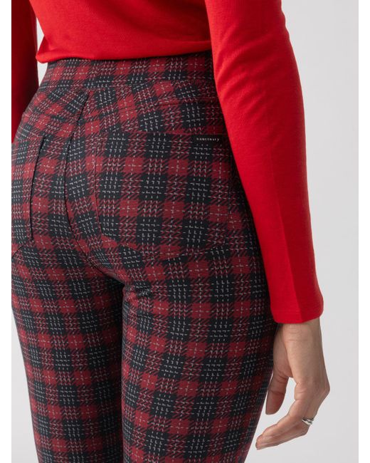 Sanctuary Runway Semi High Rise Legging Mars Red Check | Lyst