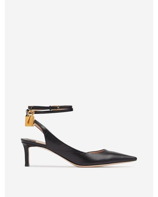 Tom Ford Padlock Heels Shoes in White | Lyst