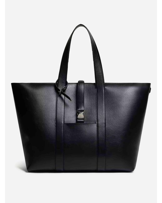 Moncler Genius Leather Tote Bag in Black | Lyst