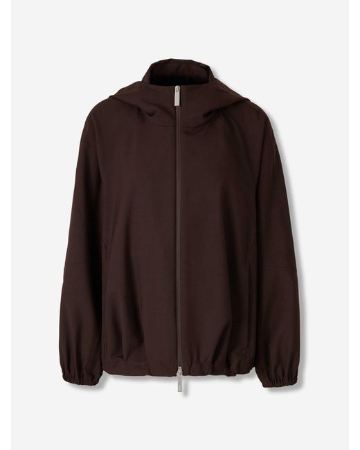 Laminar Technical Hooded Jacket in Brown | Lyst UK