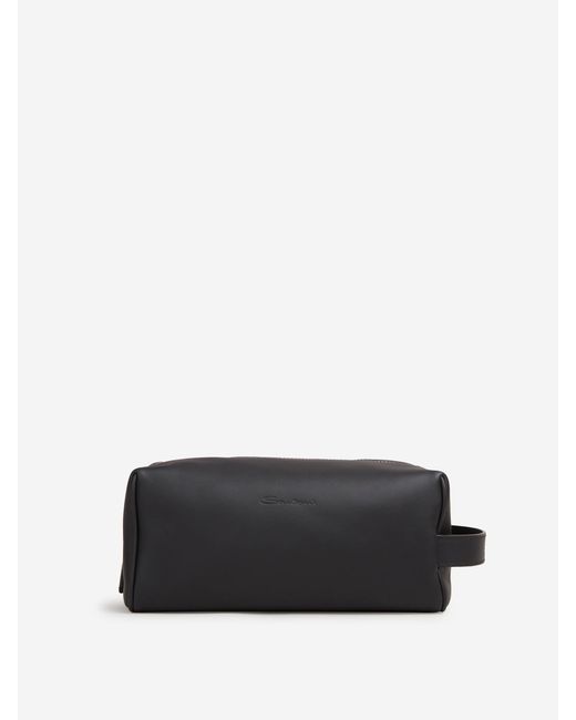 Santoni Pouch Bag Leather in White for Men | Lyst UK