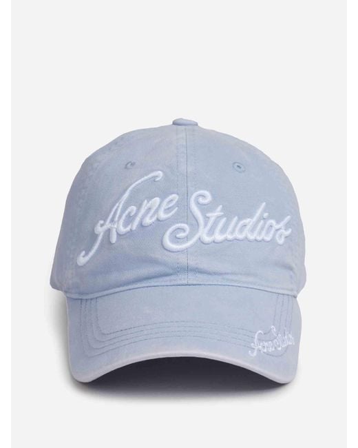 Acne Studios Logo Cap in Blue | Lyst UK