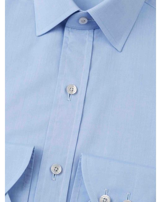 Tom Ford Cotton Dress Shirt in Blue for Men | Lyst