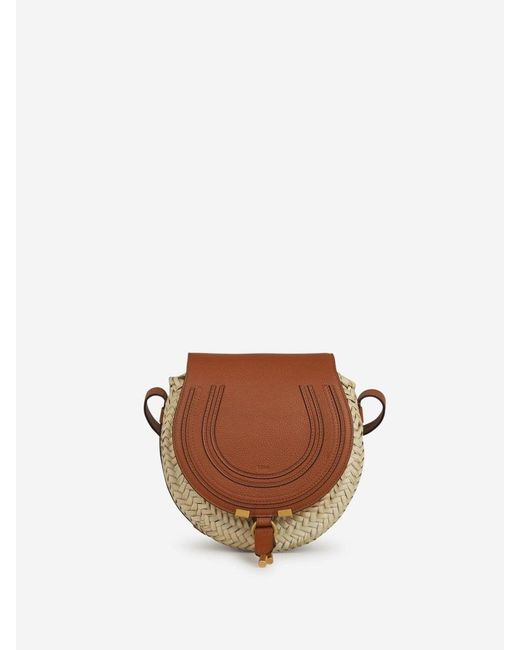 Chloé Leather S Marcie Basket Bag in Brown | Lyst Chloé Leather S Marcie Basket Bag in Brown | Lyst