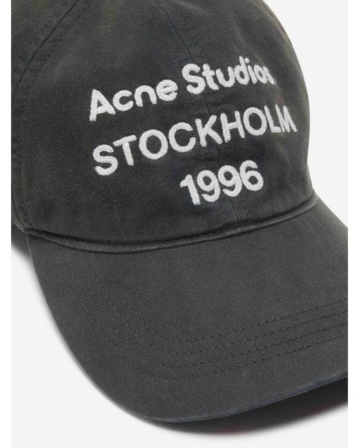 Acne Studios Logo Cap in Grey for Men | Lyst UK