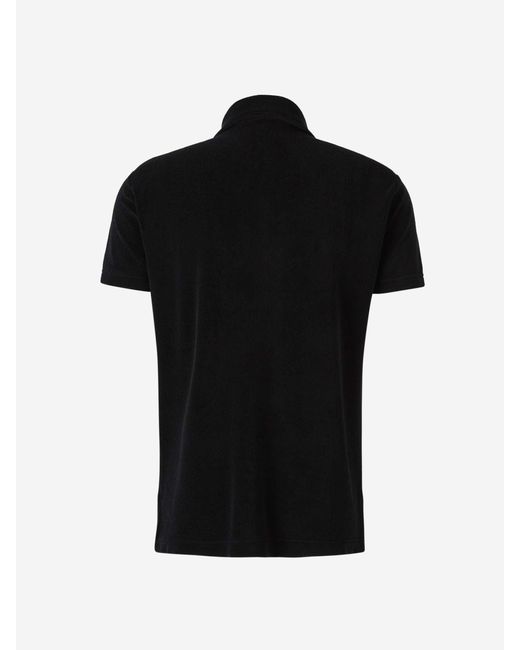 Tom Ford Velvet Knitted Polo in Black for Men | Lyst