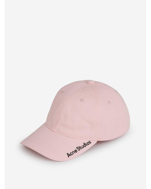 Acne Studios Cotton Logo Cap in Pink | Lyst UK