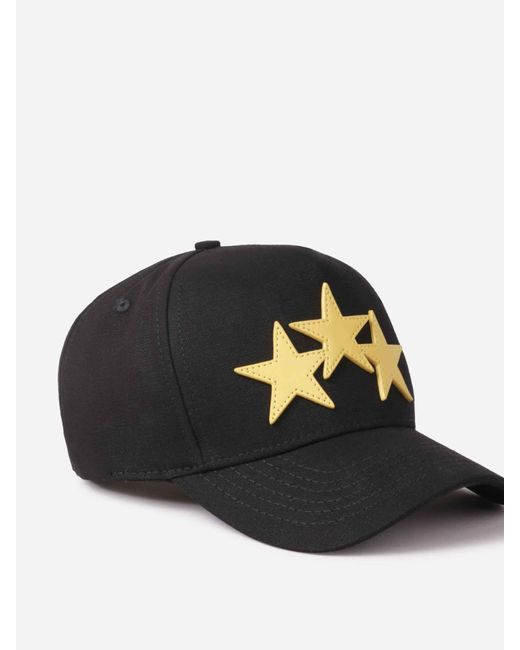 Amiri Star Canvas Baseball Cap in Black for Men | Lyst