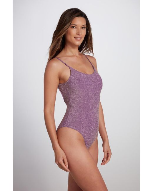Sauipe Swimwear Violet Lurex One Piece Swimsuit Lilac In Purple Lyst
