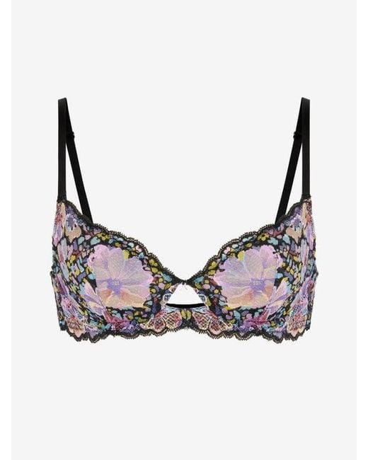 Savage X Field Of Flowers Lace Unlined Demi Bra in Blue | Lyst UK
