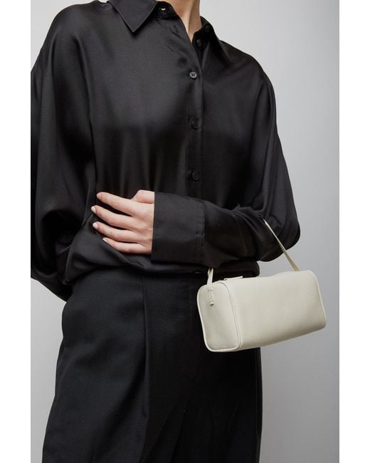 The Row 90'S Ivory Small Grain Leather Bag in White | Lyst
