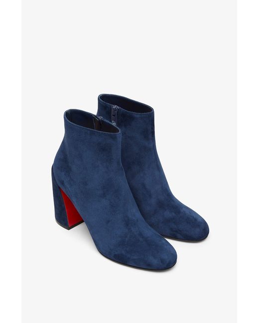 Christian Louboutin Turela Dark Blue Suede Boots | Lyst UK