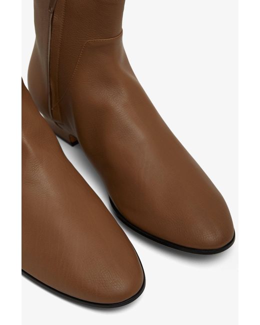 The Row Awar 25 Beige Ankle Boots in Brown | Lyst