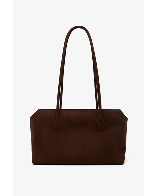 The Row Terrasse Dark Brown Nubuck Bag | Lyst
