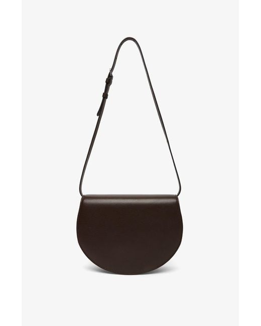 The Row Canteen Dark Brown Crossbody Bag in White | Lyst