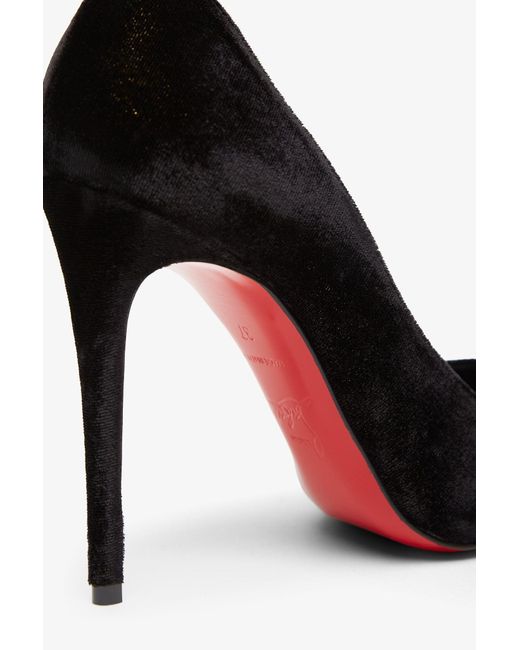 Christian Louboutin Kate Max 100 Black Velvet Pumps | Lyst