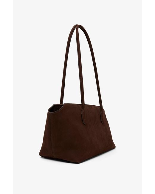 The Row Terrasse Dark Brown Nubuck Bag | Lyst