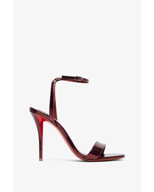 Christian Louboutin Miss Z 100 Red Metallic Sandals | Lyst UK