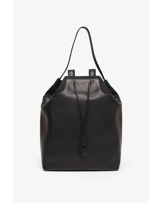 The Row Spring Black Leather Backpack | Lyst