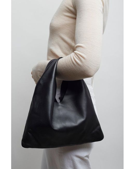 The Row Bindle Small Black Leather Bag | Lyst
