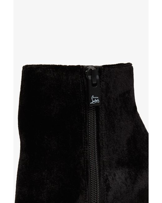 Christian Louboutin Kate Max 100 Black Velvet Boots | Lyst