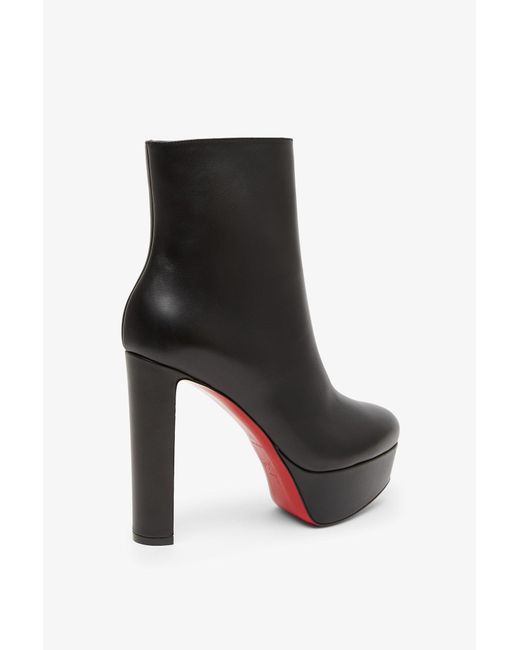 Christian Louboutin Loo 130 Leather Platform Boots in Black | Lyst