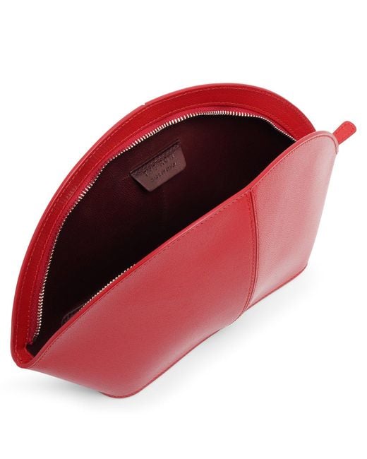 The Row Mel Red Leather Clutch | Lyst